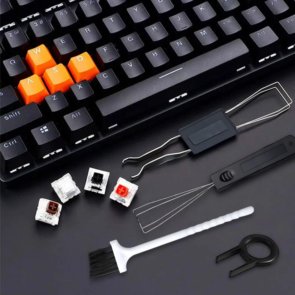 4pcs Keycap Removal Tool Set with Cleaning Brush for Mechanical ...