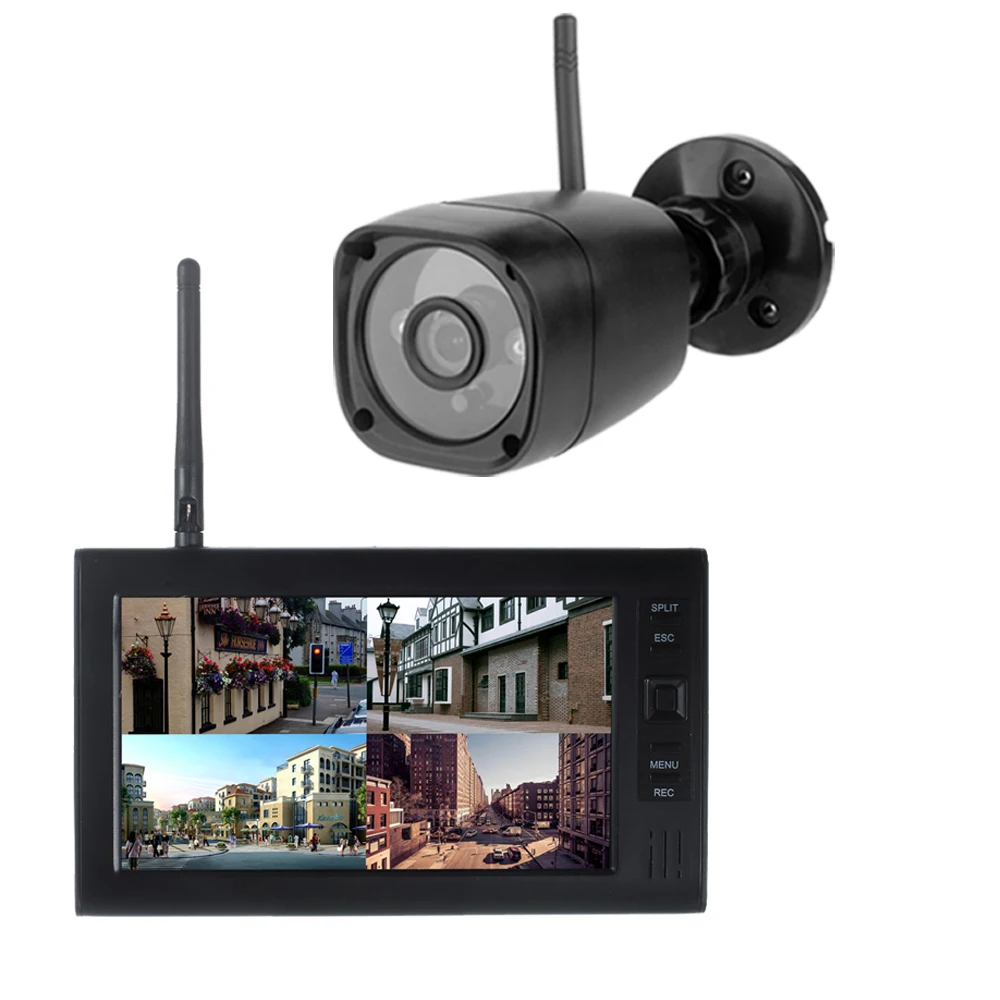 SYSD 2.4G Wireless 4CH Wireless CCTV System 1MP Outdoor Waterproof ...