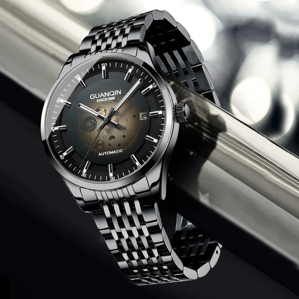 GUANQIN-Hollow-Men-s-Watches-Luxury-Mechanical-Wristwatches-Automatic ...