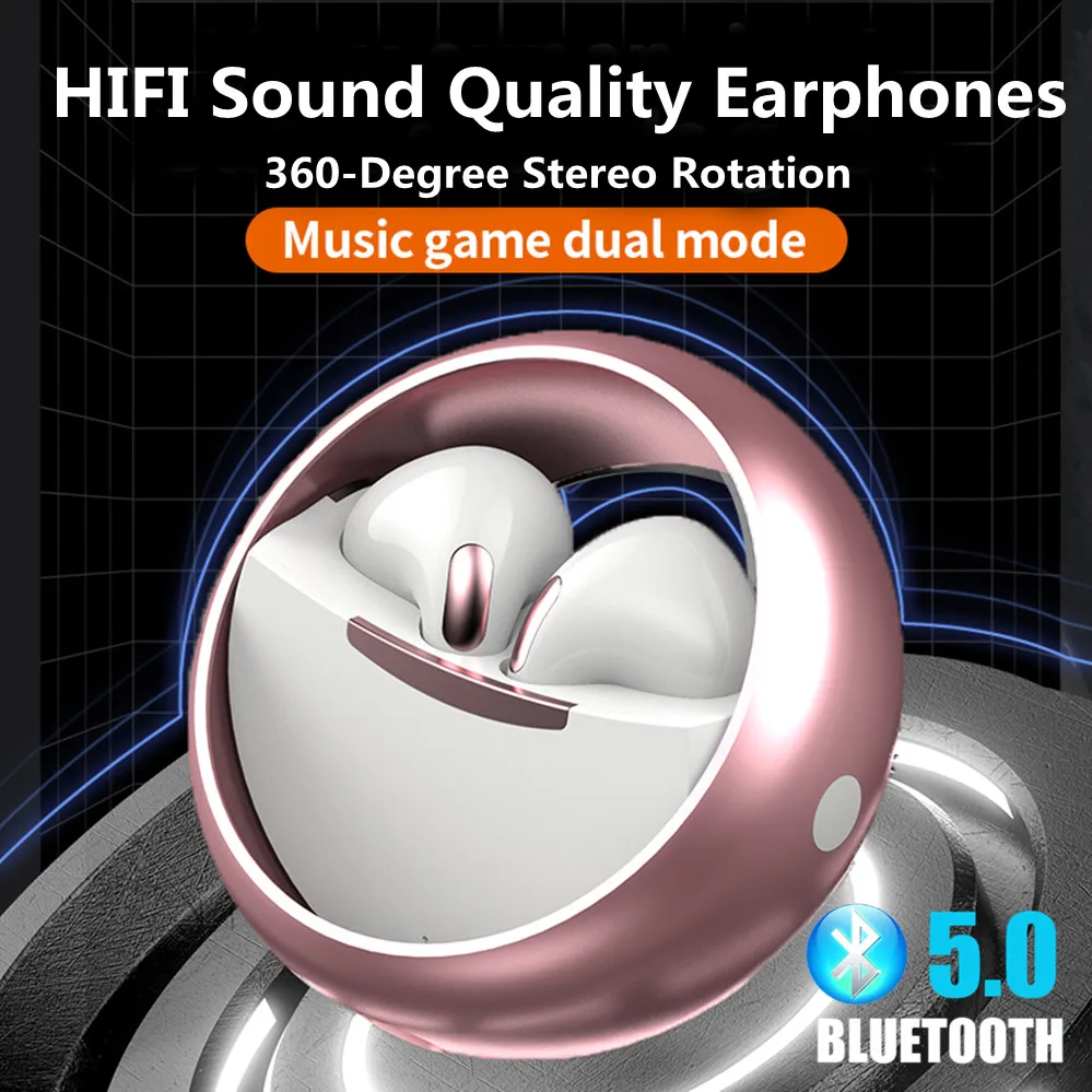 360° Rotation Headphones TWS Earphone With Mic In Ear Sports Earbuds ...