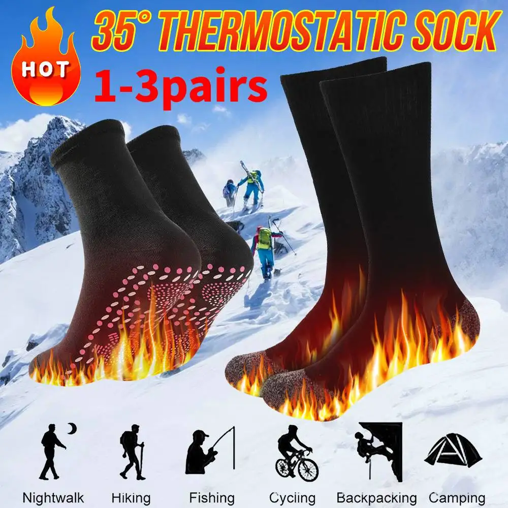 1-3Pairs-Winter-Self-Heating-Socks-Thermal-Stockings-Heated-Soft ...