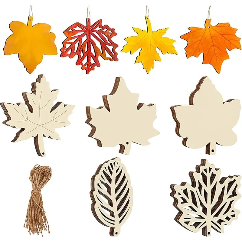 10PCS-Unfinished-Wood-Cutouts-Maple-Leaves-Wooden-Crafts-Fall-Leaves ...