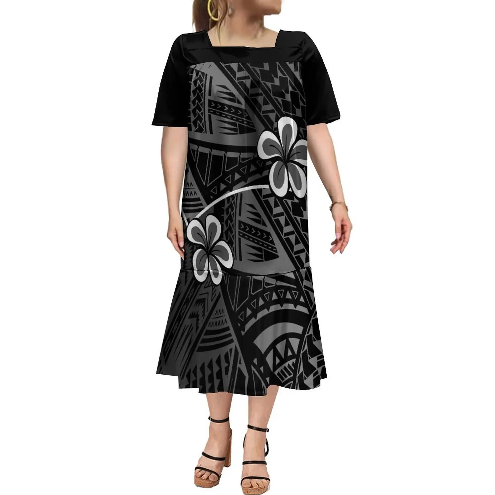 New-Mumu-Dress-Polynesian-Islands-Custom-Patterned-Samoan-Women-S ...