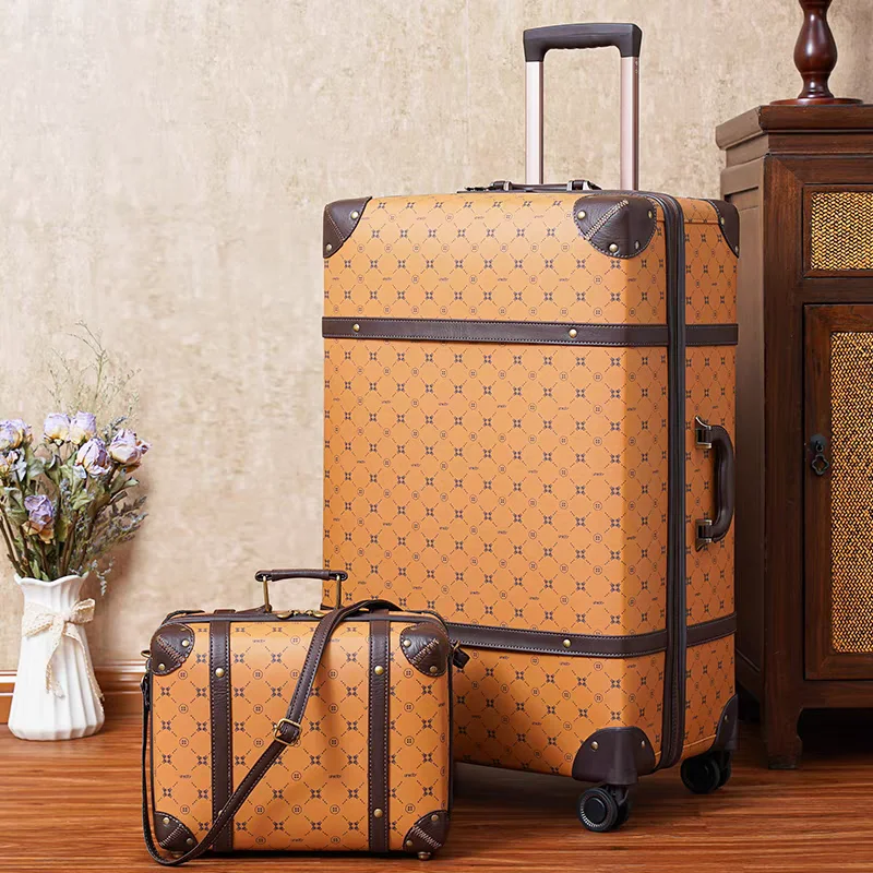 2025 New Vintage Luggage Set 20 inch Boarding Box 28 Inch Large ...