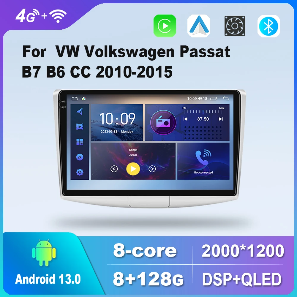 Android 12.0 For VW Volkswagen Passat B7 B6 CC 2010 2015 Multimedia Player Auto Radio GPS ...