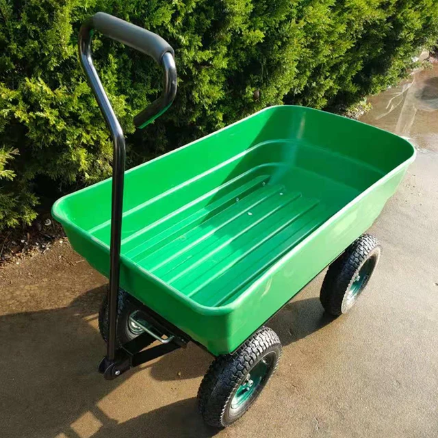210kg Lawn Garden Handing Tools Utility Cart Farm Wagon Trolleys ...