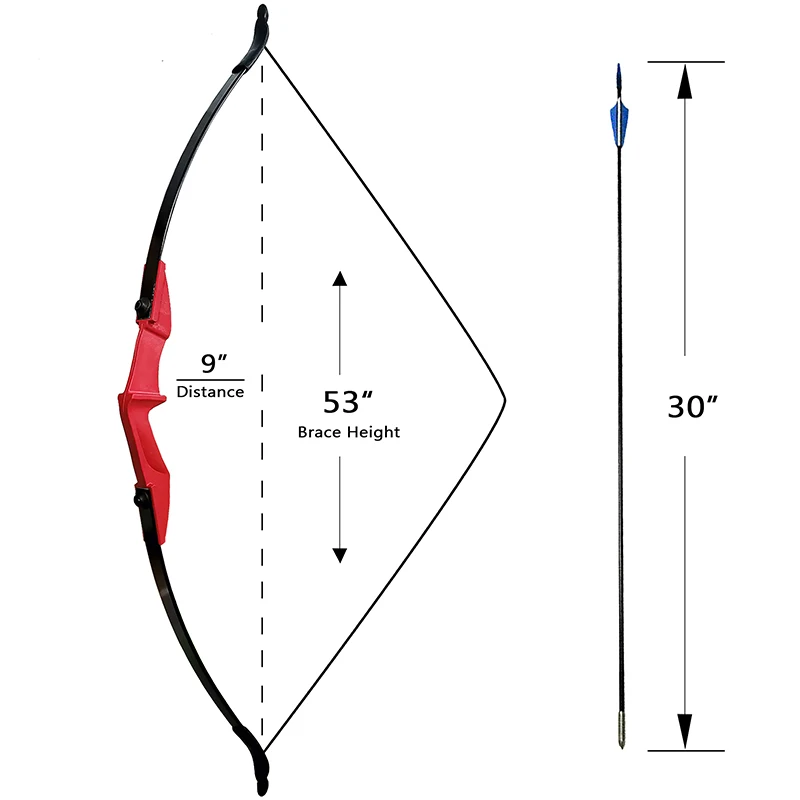 Рекурсивный лук для стрельбы из лука 20 фунтов/30 фунтов/40 фунтов ...