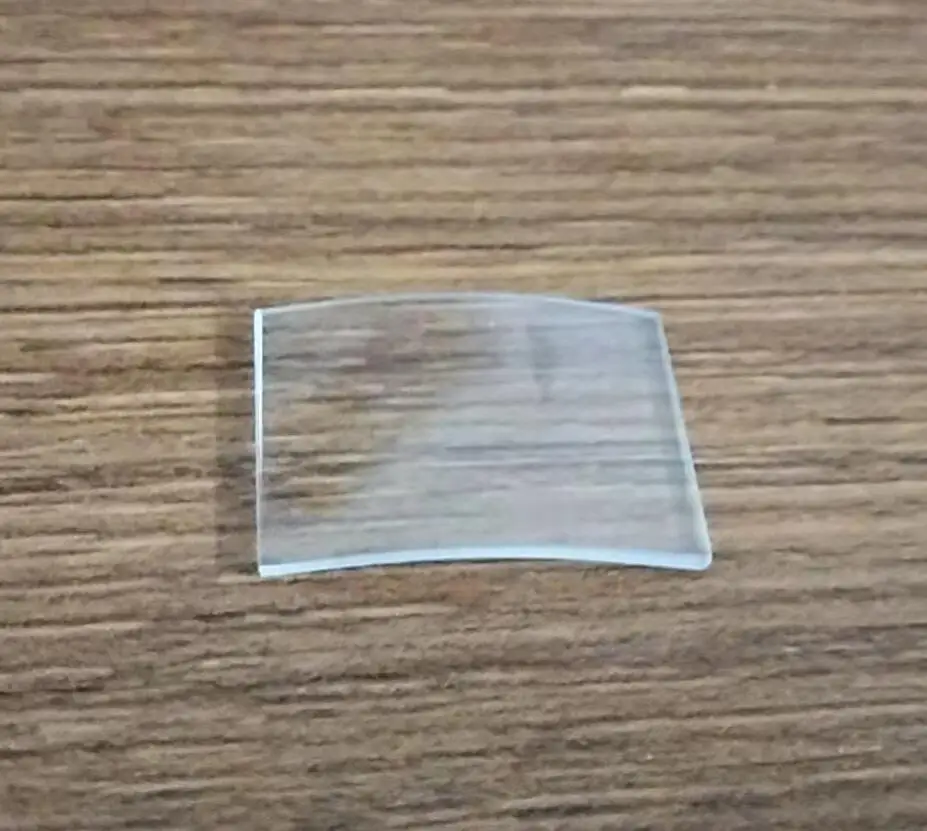 1.0mm Thick Double Domed Rectangular Watch Crystal 16mmx22mm Curved ...