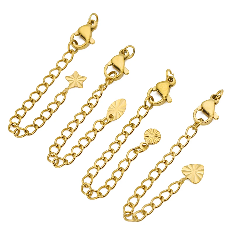 10pcs-Stainless-Steel-Extension-Extended-Tail-Chains-with-Lobster ...