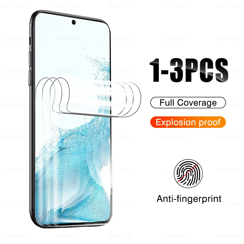 Películas de hidrogel para Samsung Galaxy S22 S 22 Ultra S21 S20 Plus FE 5G 4G Note 20 A13 A33 ...
