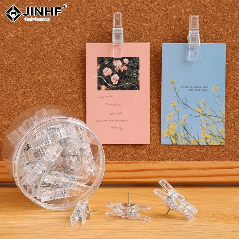 20pcs-Drawing-Pins-Durable-Plastic-Thumb-Tack-Clips-Decorative-Push ...