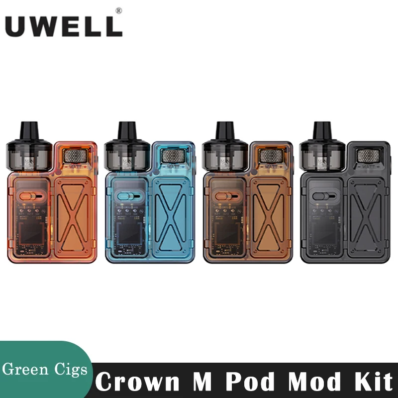 Original Uwell Crown M Pod Mod Kit 35W Vape 1000mAh 4ml Top Filling ...