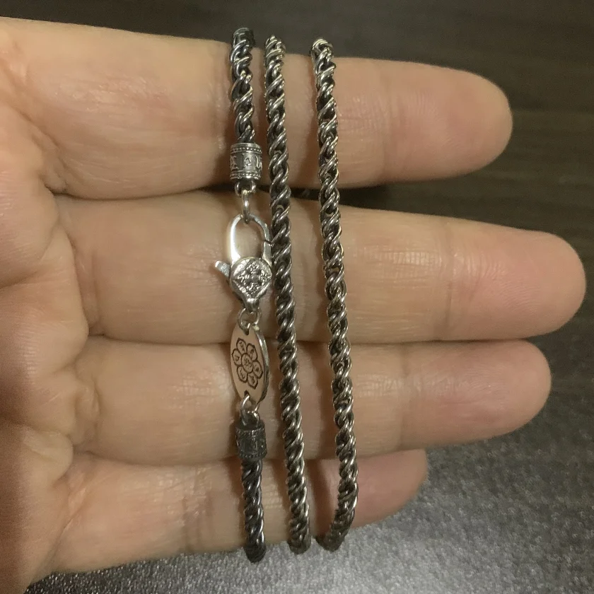 Thai Silver Chain Thai Filigree Sterling Silver Necklace Filigree
