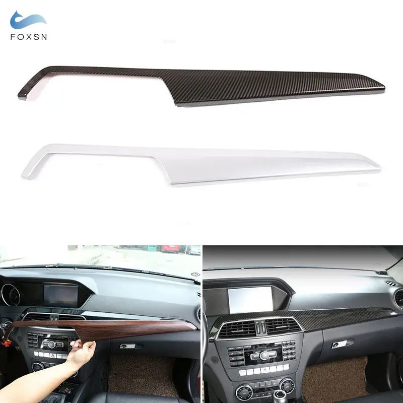 For Mercedes Benz C Class W204 2010-13 ABS Pine Wood Grain / Carbon ...