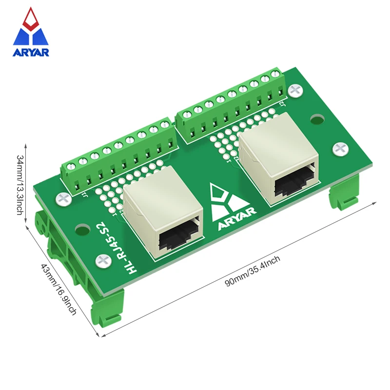 RJ45 8P8C Breakout Board RJ45 Jacks RJ45 To Terminal Block Adapter And ...