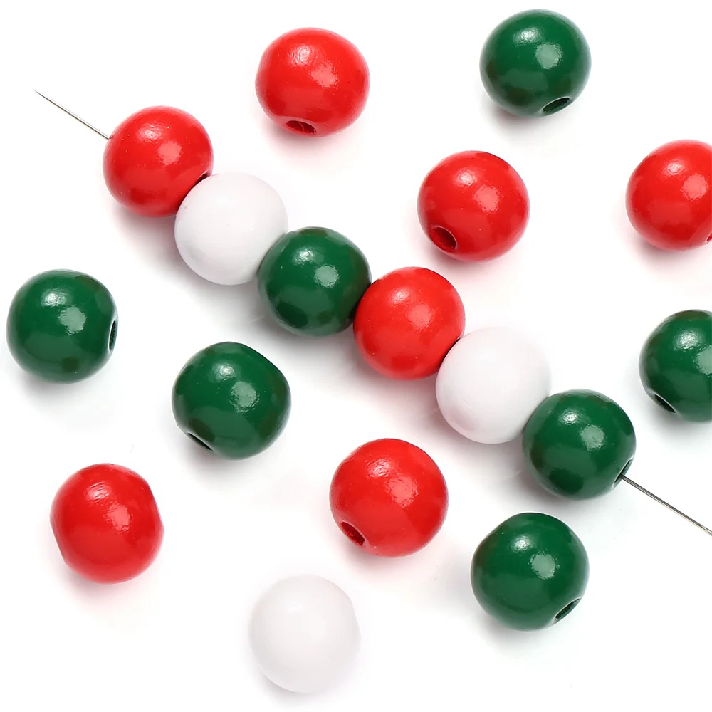 20pcs-16mm-Christmas-Decor-Big-Round-Wooden-Beads-Suitable-For-Jewelry ...