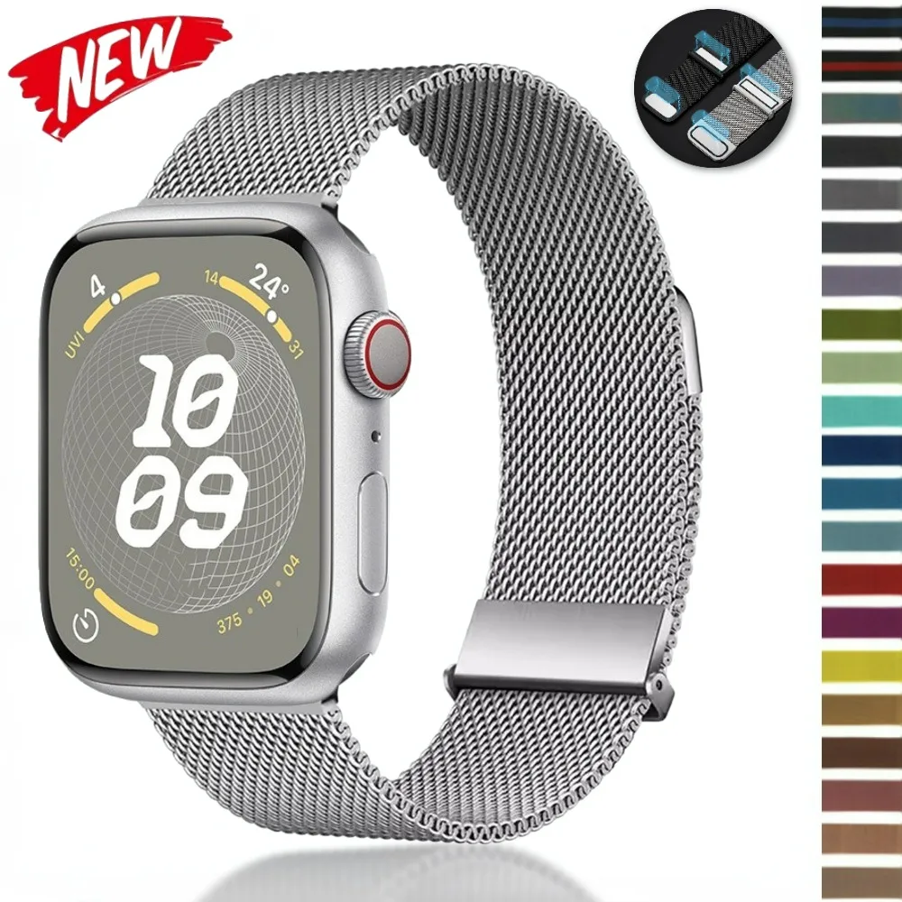 Correa-Milanesa-De-Metal-para-Apple-Watch-banda-de-49mm-45mm-44mm-42mm ...