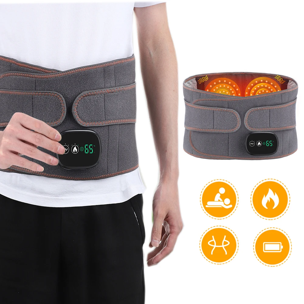 Electric-Infrared-Heated-Belt-Red-Light-Hot-Compress-Waist-Massager ...