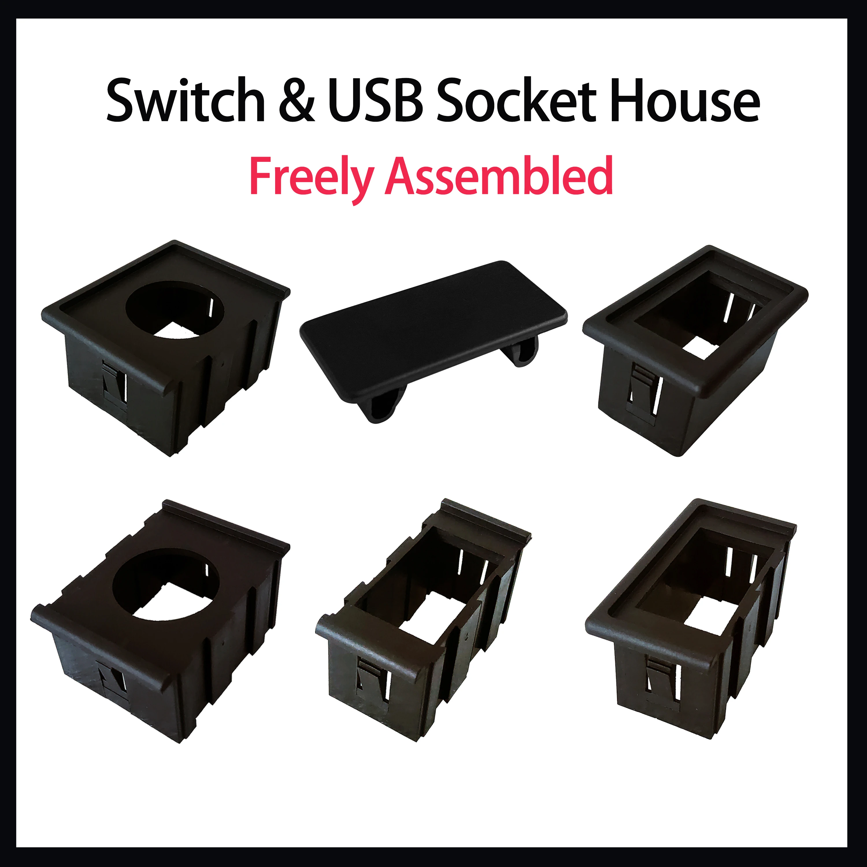Car Boat Rocker Switch & Usb Charger Socket Housing Holder For 1 / 2 ...