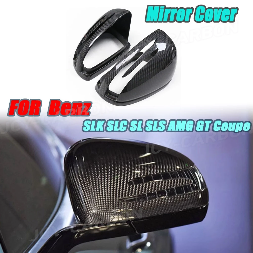 벤츠 SLK SLC SL SLS AMG GT 쿠페 15-22 건식 탄소 섬유 자동차 미러 커버 백미러 사이드 도어 캡 바디 키트 ...