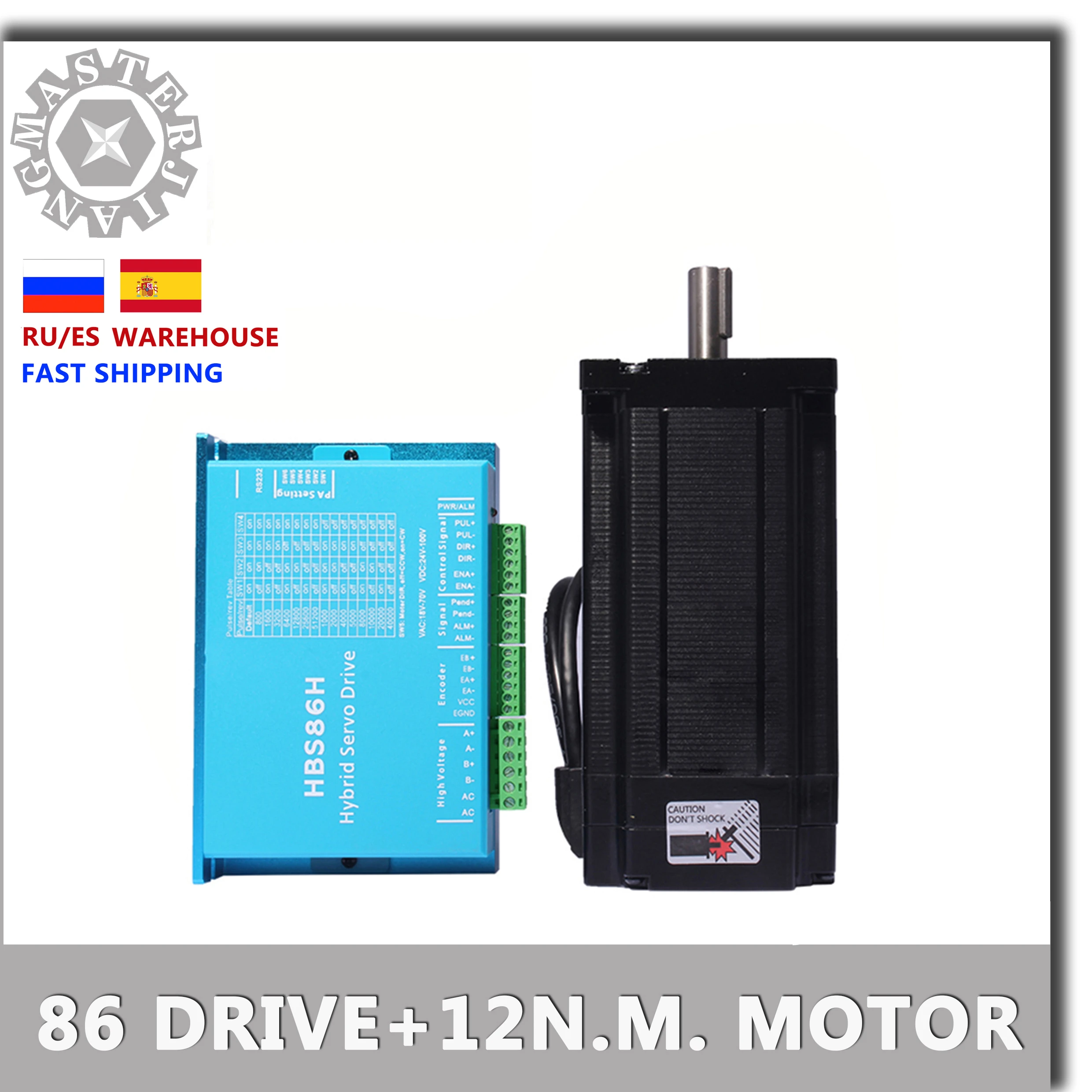 Nema 34 12nm Stepper Motor Driver Servo Motor 86hse12n+hbs86h Closed ...