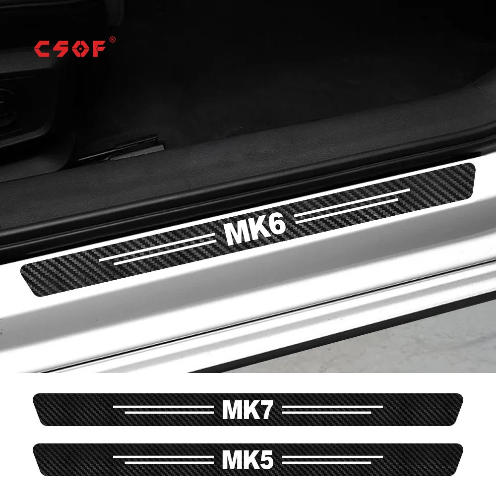 4PCS-Set-Car-Door-Sill-Threshold-Protector-Stickers-for-VW-Golf-7-6-4-5 ...
