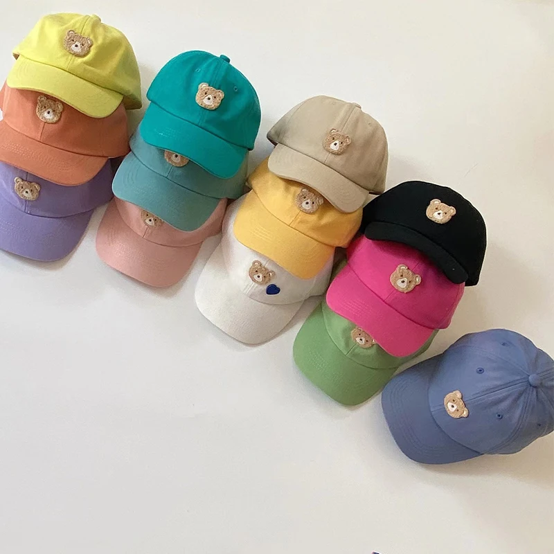 Cute Cartoon Bear Baby Cap Hat Summer Outdoor Children Baseball Cap ...