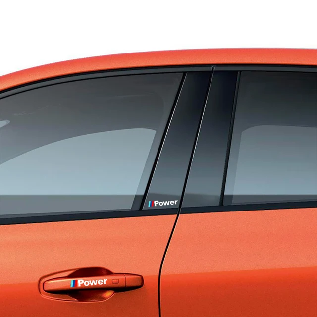 Metal emblem Auto Decor Decals Car Window Wiper Stickers For BMW POWER ...