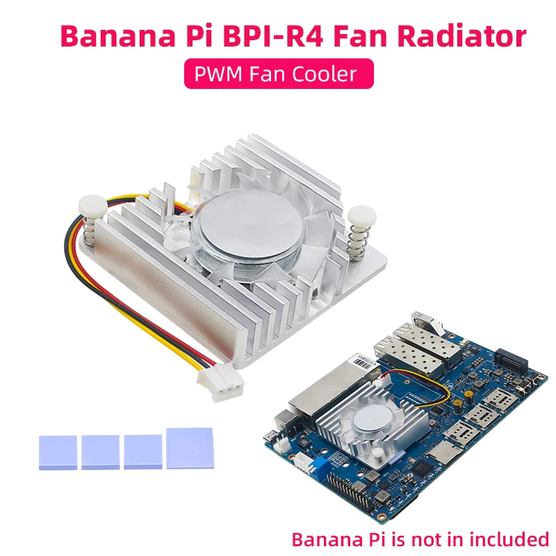 Banana-Pi-BPI-R4-Fan-Radiator-Aluminum-Alloy-Fins-Heatsink-PWN-Cooling ...