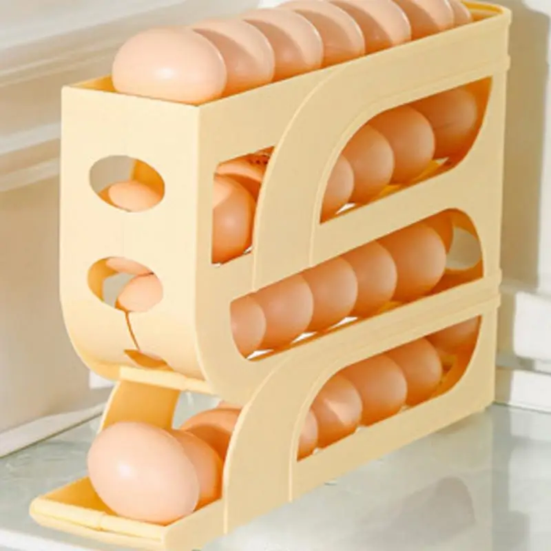 Automatic-Scrolling-Egg-Rack-Holder-Storage-Box-Refrigerator-Egg ...