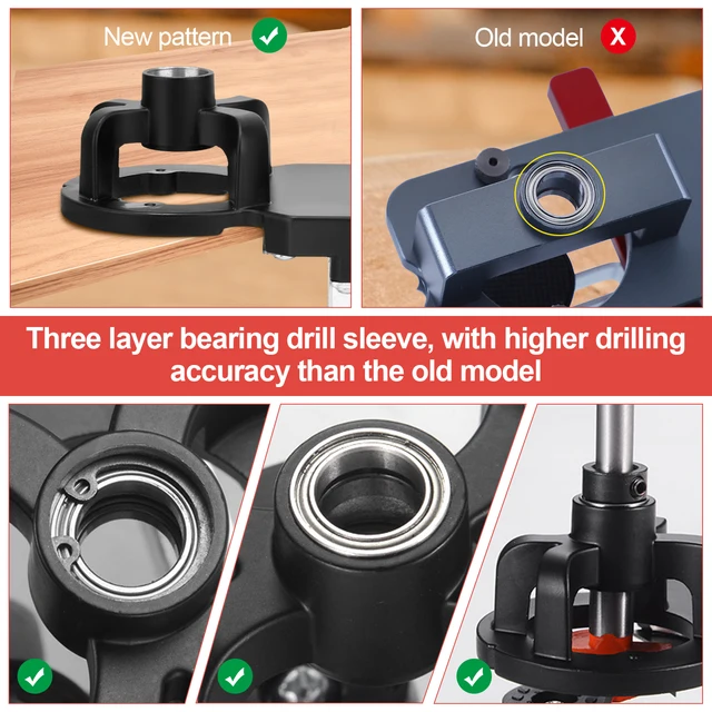 Famegmunkáló Lyuk Fúrási Útmutató Lokátor Szekrény Csuklópánt Jig 35 Mm ...