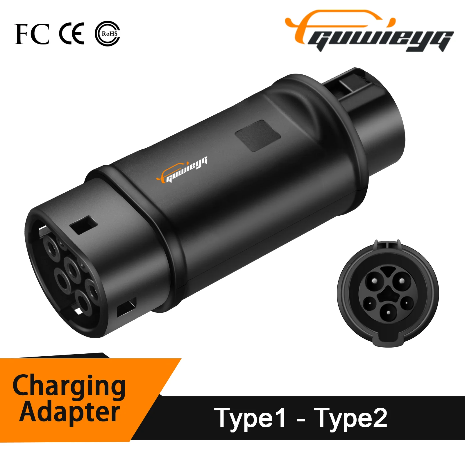 Type1-to-Type2-EV-Charger-Adapter-32A-EV-Charger-Connector-SAE-J1772 ...