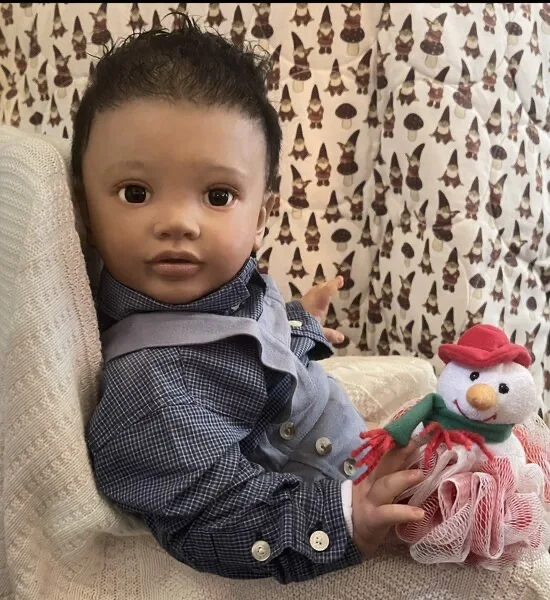ShanShan-Custom-Made-26-Reborn-Baby-Pippa-Boy-Version-African-American ...