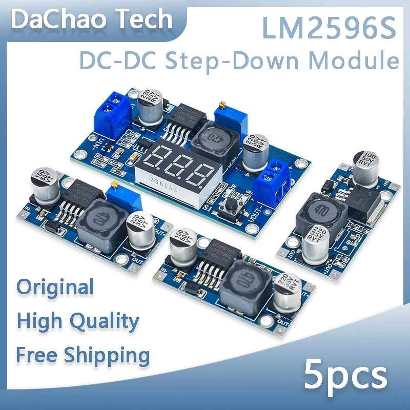 5pcs Lm2596s Dc-dc Adjustable Step-down 3-40v Voltage Regulator Power Supply Module Lm2596 3a ...