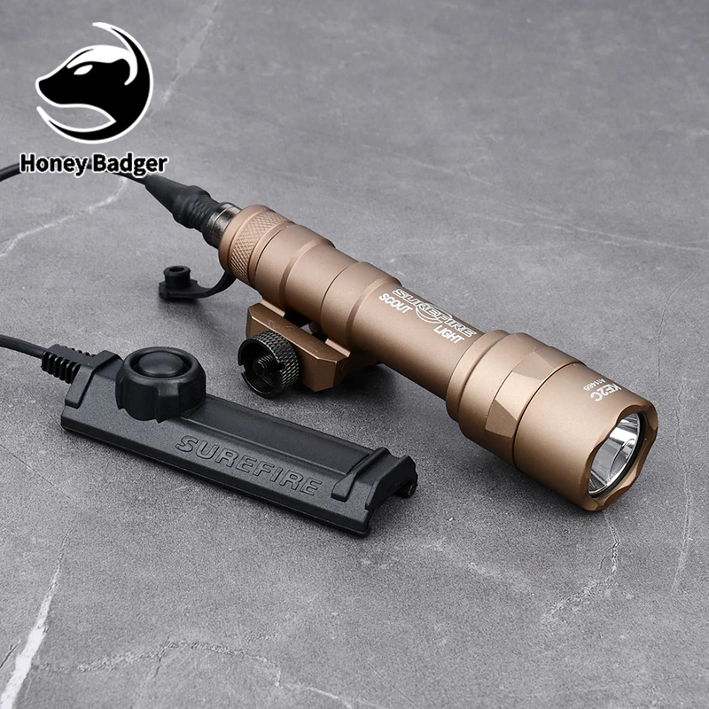 Linterna táctica M300 M600 Surefir SF, luz de explorador de Metal, lámpara LED blanca para armas ...