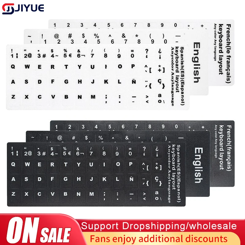 Multi-language Keyboard Stickers Spanish/English/Russian/Deutsch/Arabic ...