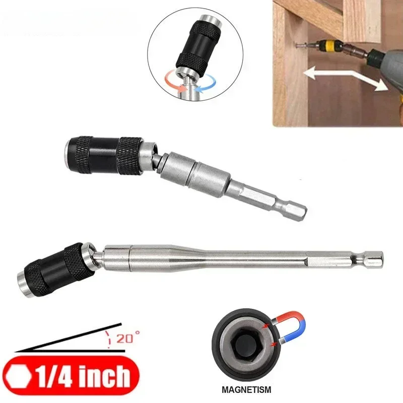 1-4-Hex-Magnetic-Angle-Adapter-for-Screwdriver-Drill-Pivoting-Locking ...