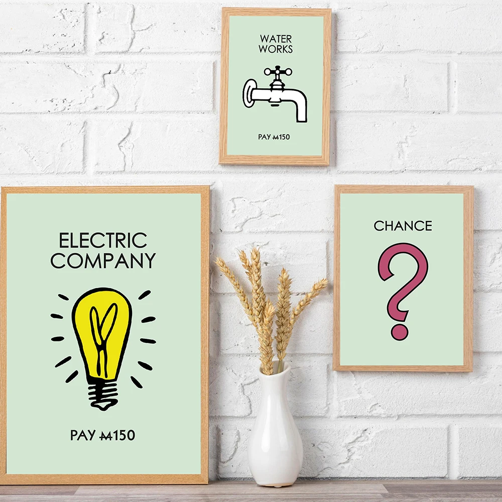 Save-Water-Laundry-Posters-Electric-Company-Wall-Art-Canvas-Paintings ...