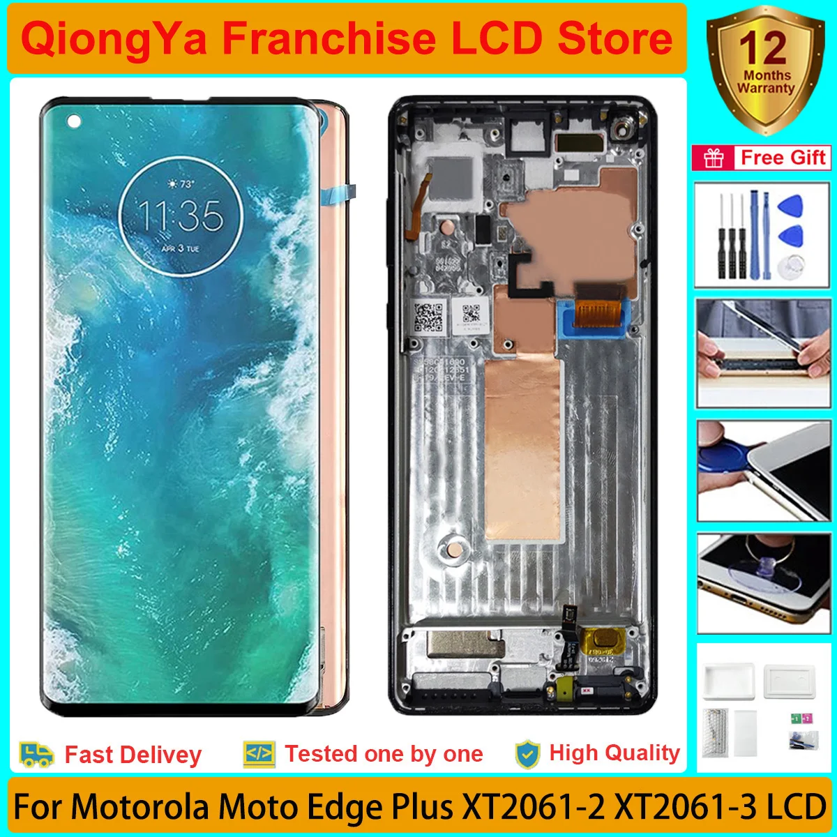 Novo-testado-original-6-7-borda-display-para-motorola-moto-edge-XT2061 ...