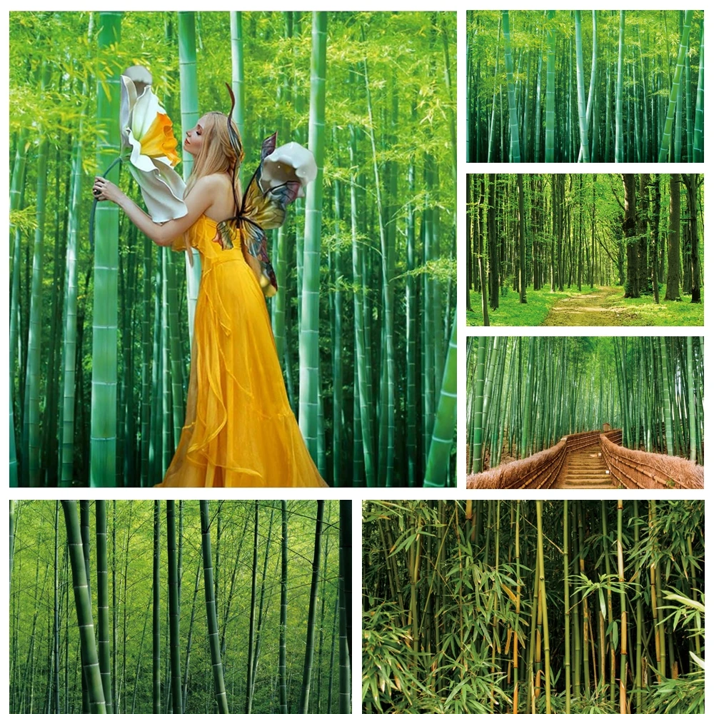 Spring-Bamboo-Forest-Photography-Backdrop-Green-Natural-Scene-Baby ...
