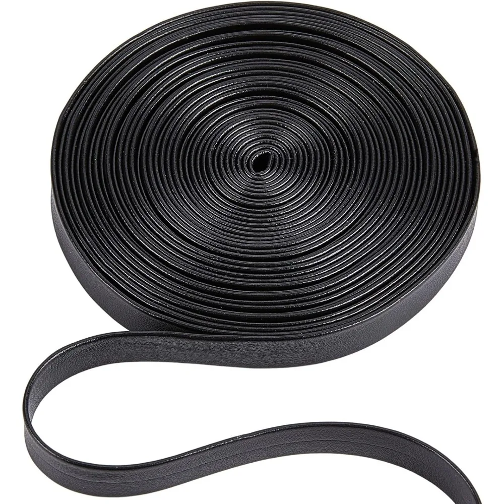 Tiras-de-cuero-plegables-de-5m-cinta-de-recorte-de-cuero-lichi-negro ...