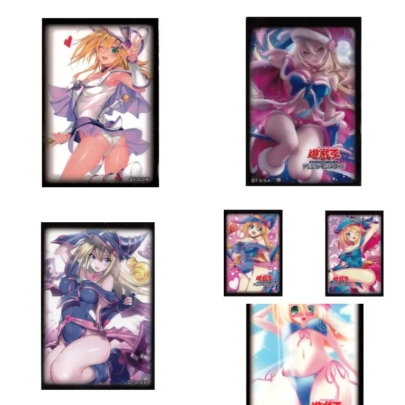 50pcs Set 63x90mm Self Made Yu Gi Oh Dark Magician Girl Blue Eyes White