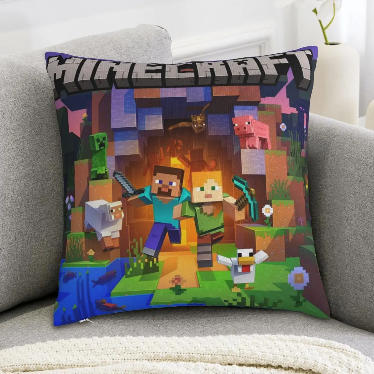 Cartoon-Cushion-Cover-Minecraft-45x45cm-Cushions-Covers-For-Bed-Pillows ...