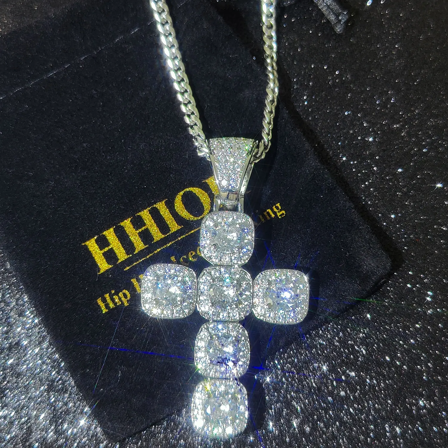 Luxury-Big-Bling-Rock-Sugar-Cross-Pendant-Iced-Out-Cubic-Zirconia ...