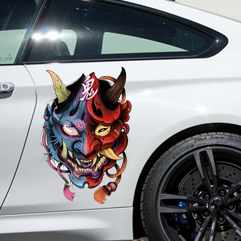Japanese-Devil-samurai-car-sticker-pattern-car-window-motorcycle ...
