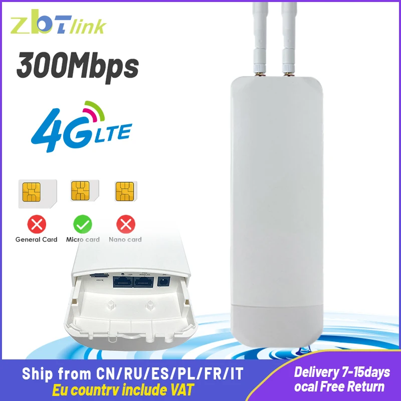 Zbtlink-Outdoor-4G-Router-300Mbps-CAT4-LTE-Roteador-Waterproof-4G-SIM ...
