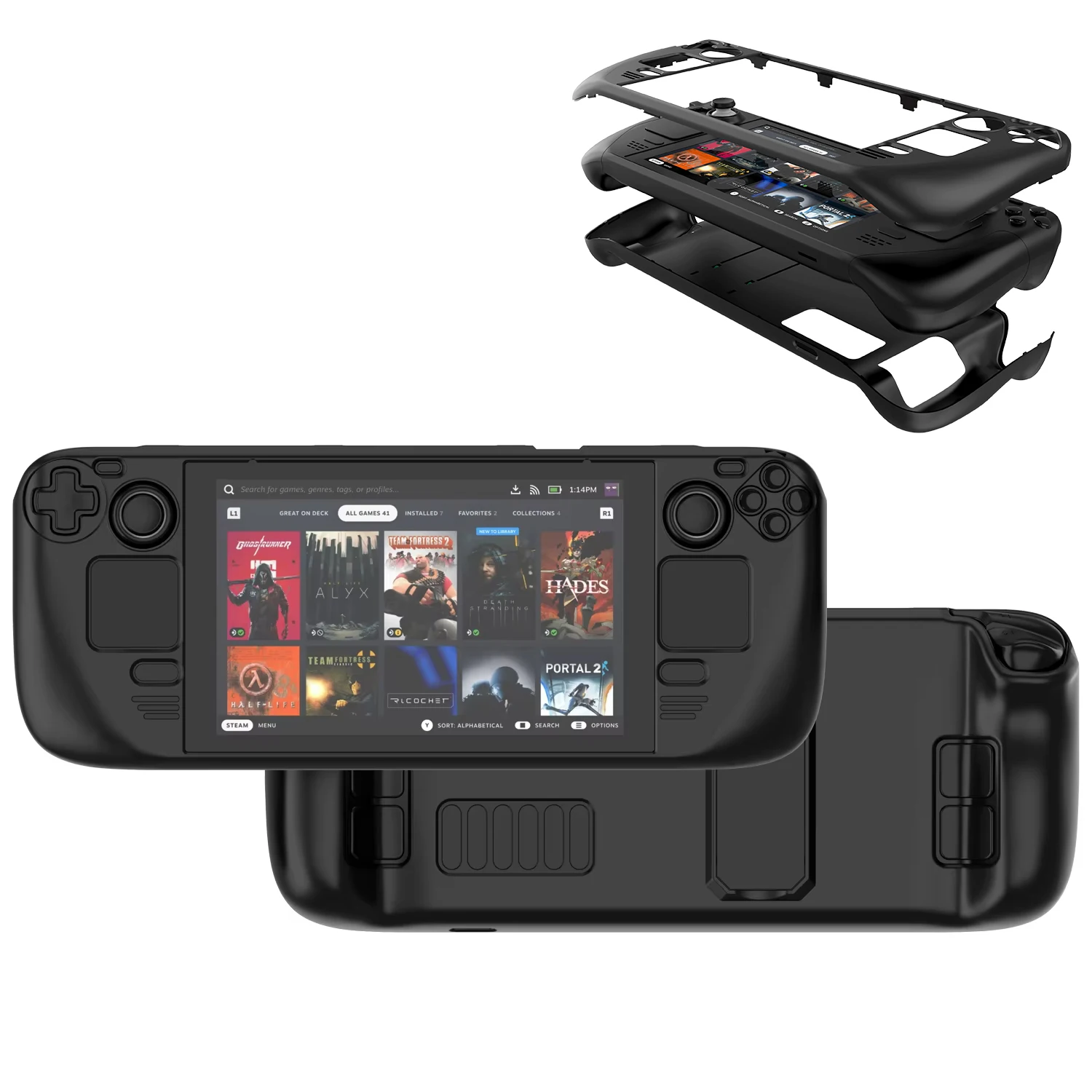 For Steam Deck LCD (2022) Steam Deck OLED (2023) Case with Kickstand ...
