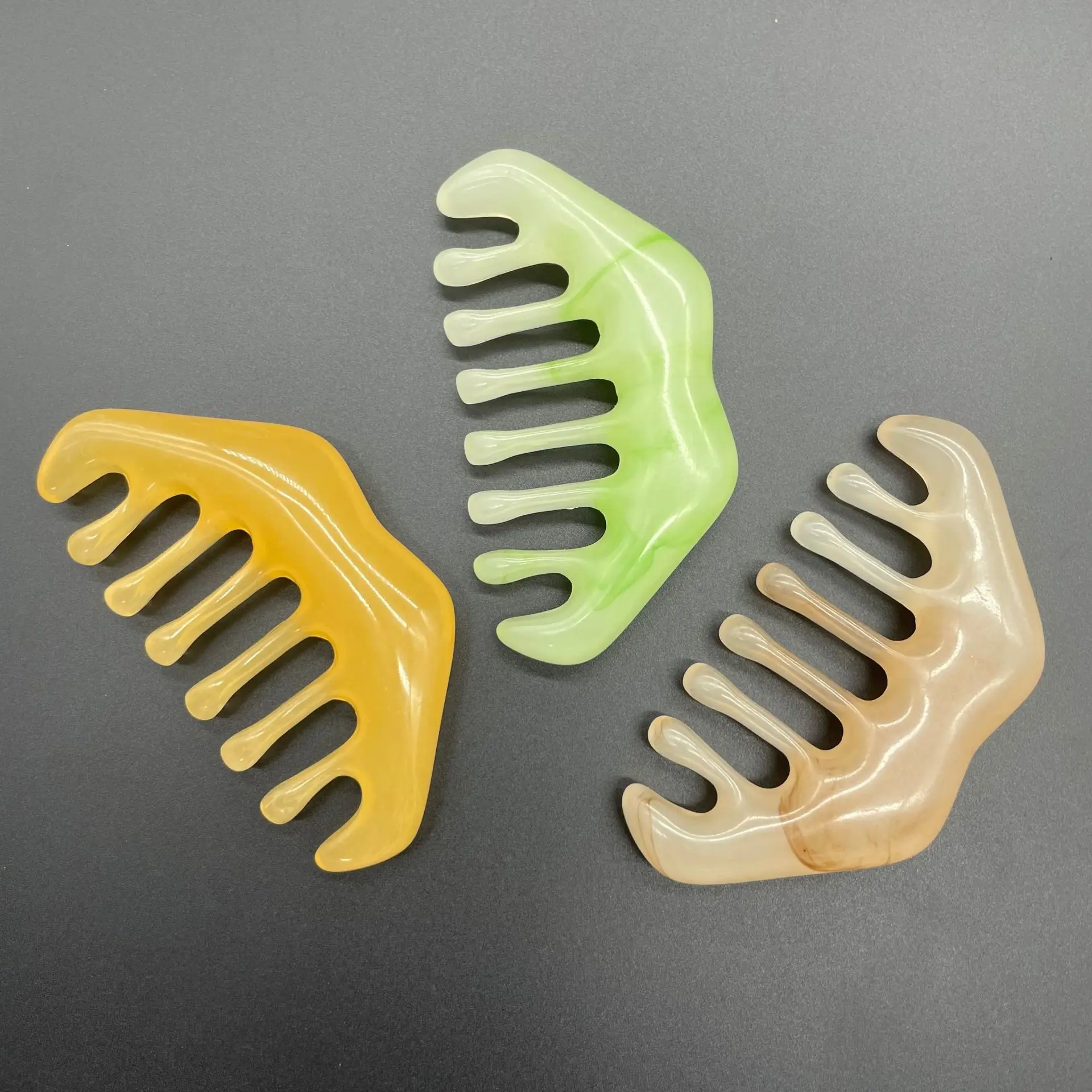 Resin-Gua-Sha-Massage-Comb-Head-Body-Scraping-Reflexology-Scraping-Hair ...