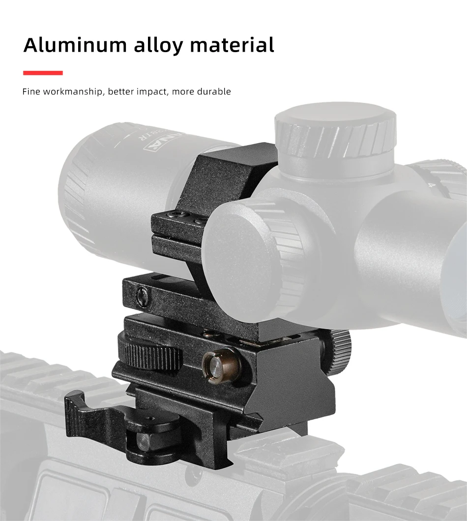 FIRE WOLF 30mm/25mm Ring Adjustable Windage Elevation Rifle Scope QD ...