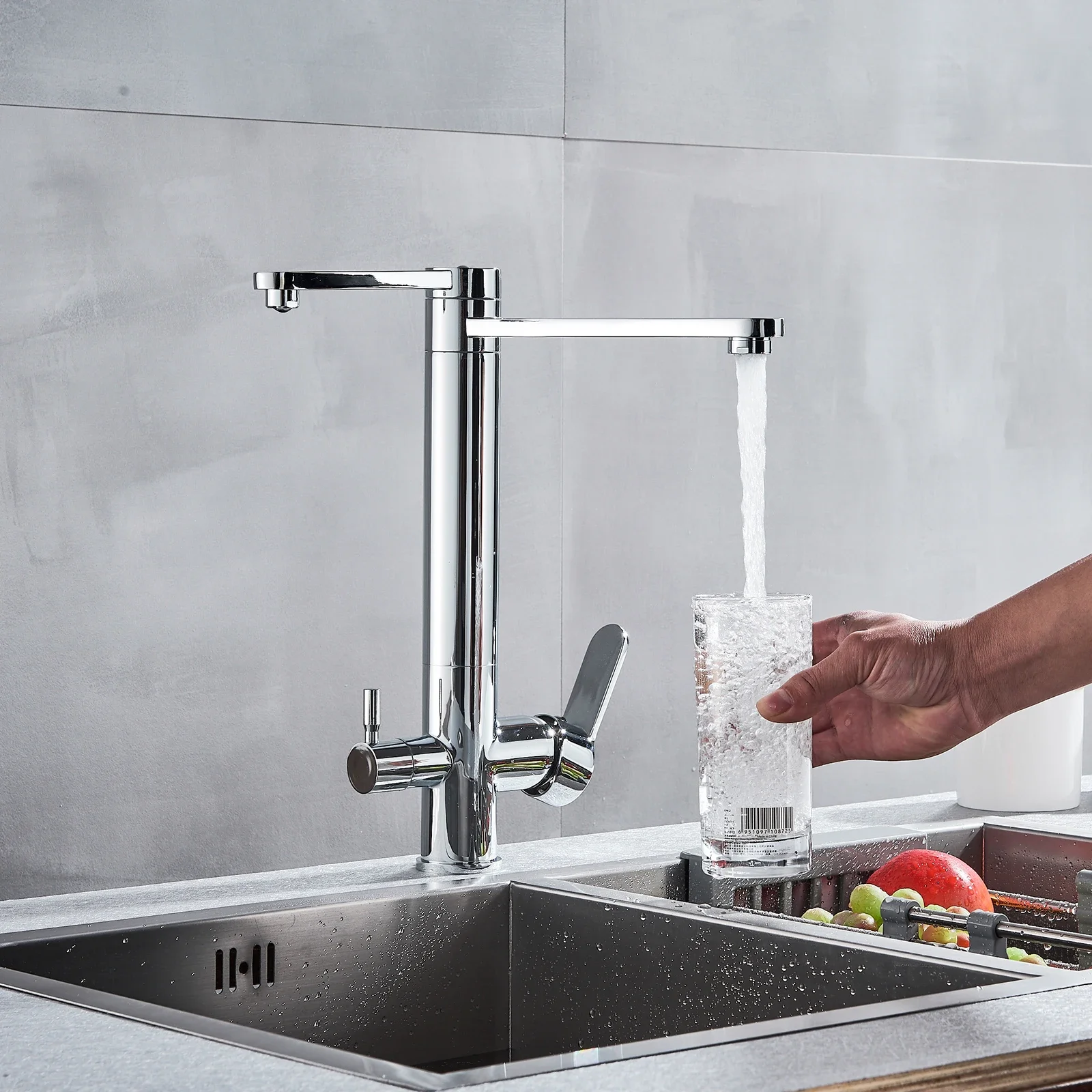 Kitchen-Faucet-Filtered-Pure-Water-360-Rotation-Dual-Handle-Spout ...